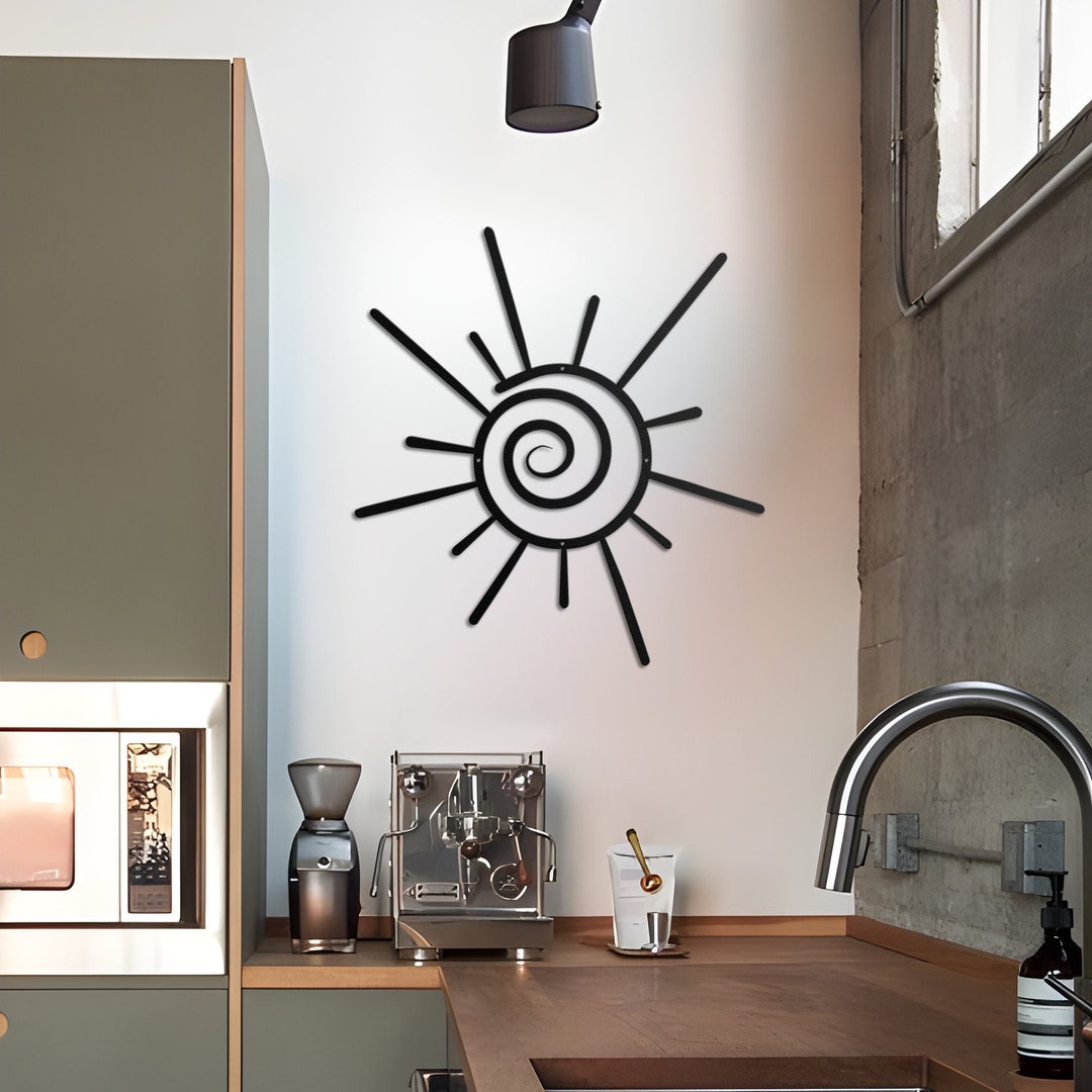 Metal Sun Wall Art Sunburst Art, Boho Metal Wall Art, Beachy Sign Metal ...