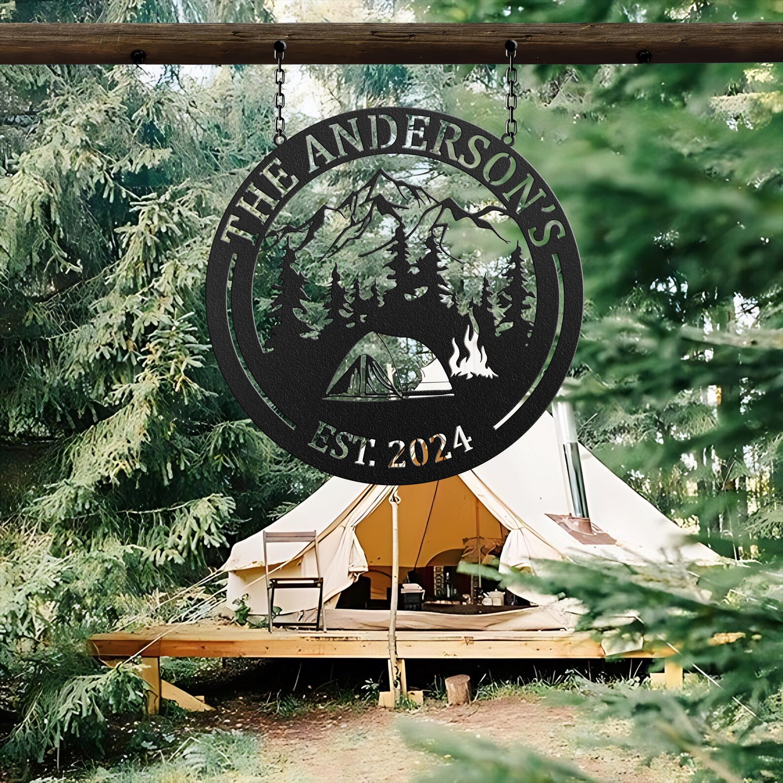 Custom Campfire Metal Sign, Metal Outdoor Sign, Personalized Camping ...