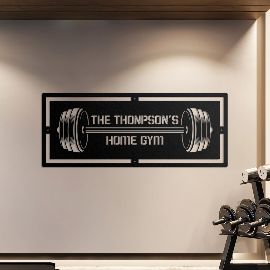 Personalized Metal Home Gym Sign – Custom Workout Wall Art, Fitness ...