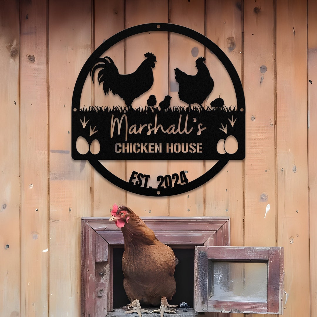 Custom Chicken Farm Metal Sign, Personalized Chicken Farm Sign, Farm ...