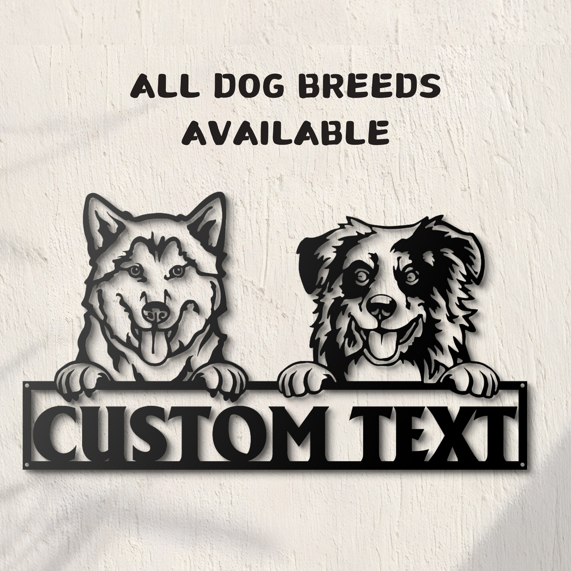 Personalized Metal Sign, Metal Sign, Custom Dog Sign, Dog Monogram, Dog ...