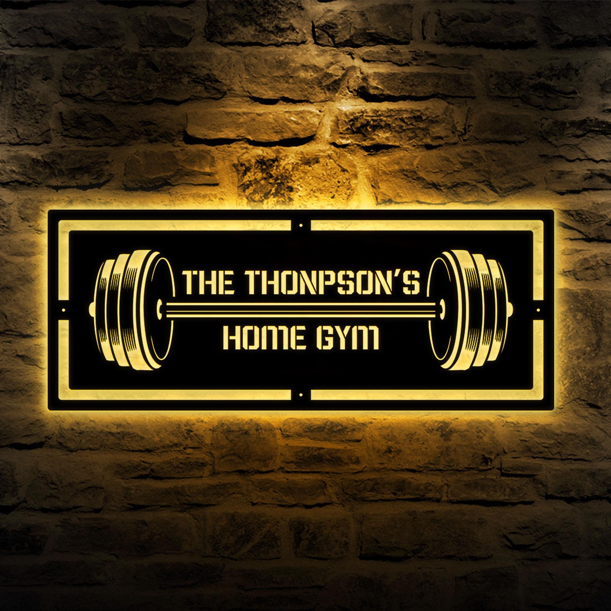 Personalized Metal Home Gym Sign – Custom Workout Wall Art, Fitness ...