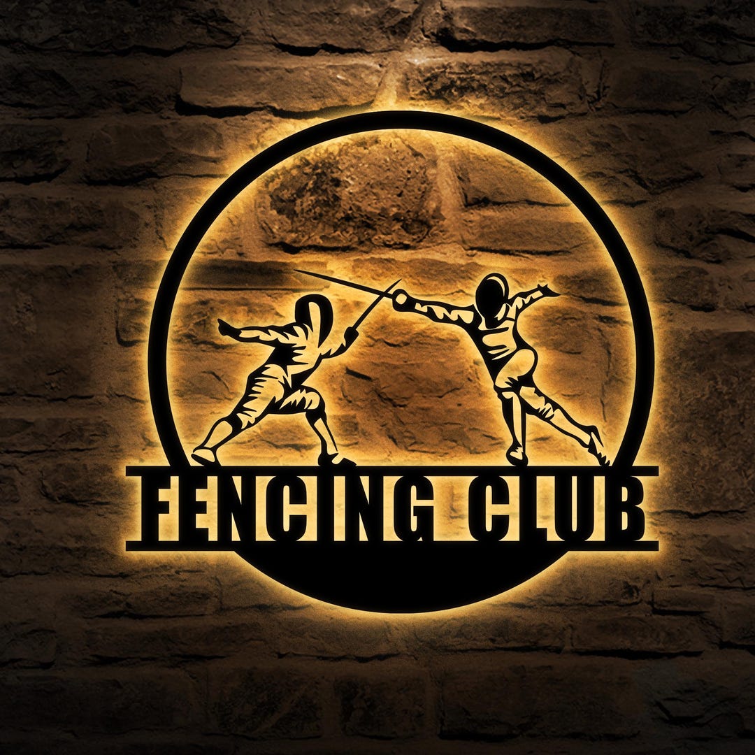 Metal Fencing Sign Led Light, Fencing Gift Fencer Gift Birthday Xmas ...