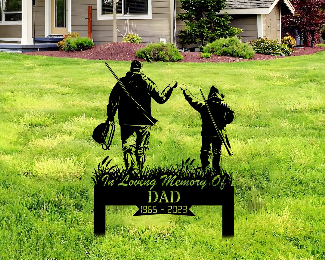 Custom Hunting Memorial Stake, Cemetery Stake, Grave Marker, Hunting ...