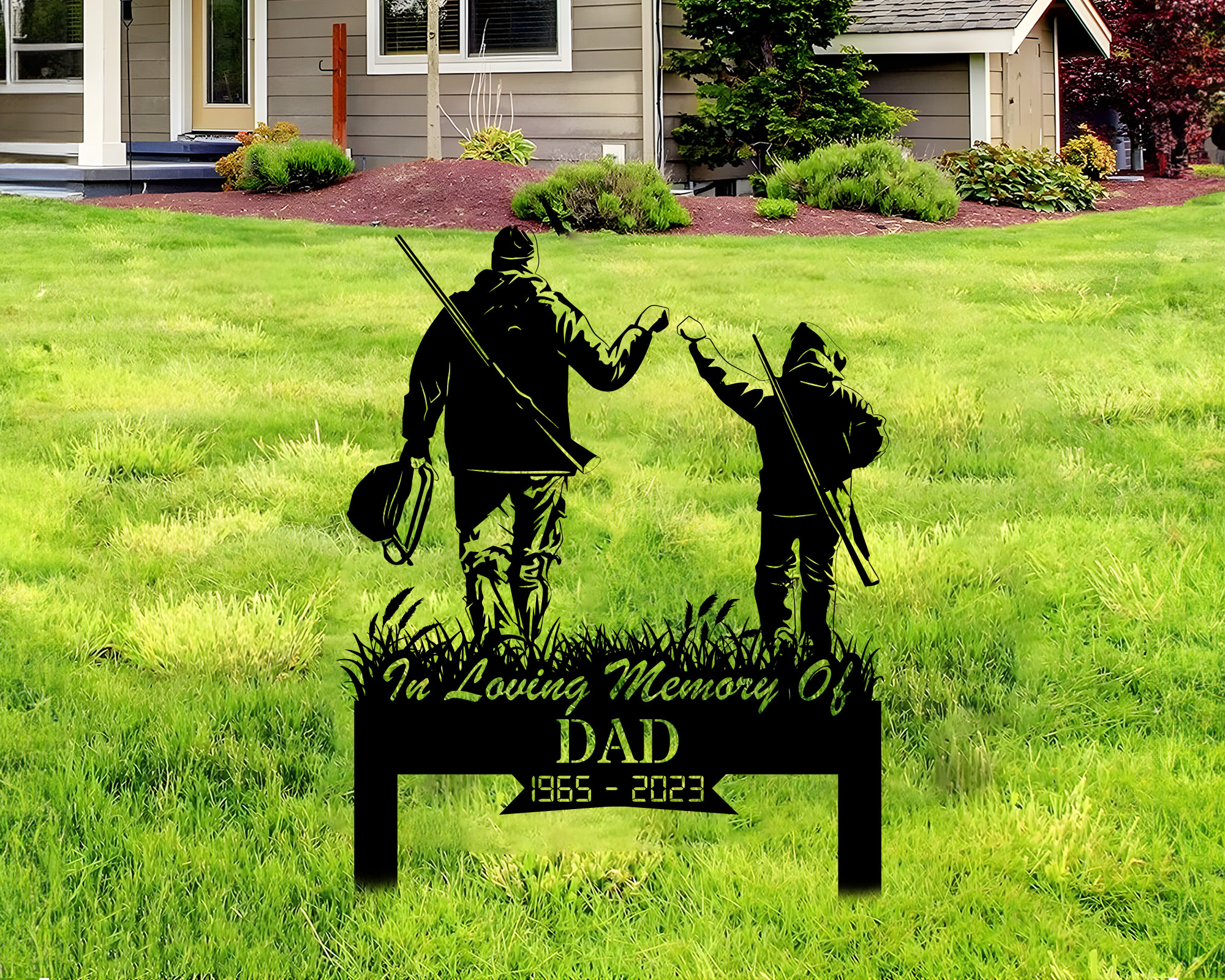 Custom Hunting Memorial Stake, Cemetery Stake, Grave Marker, Hunting ...