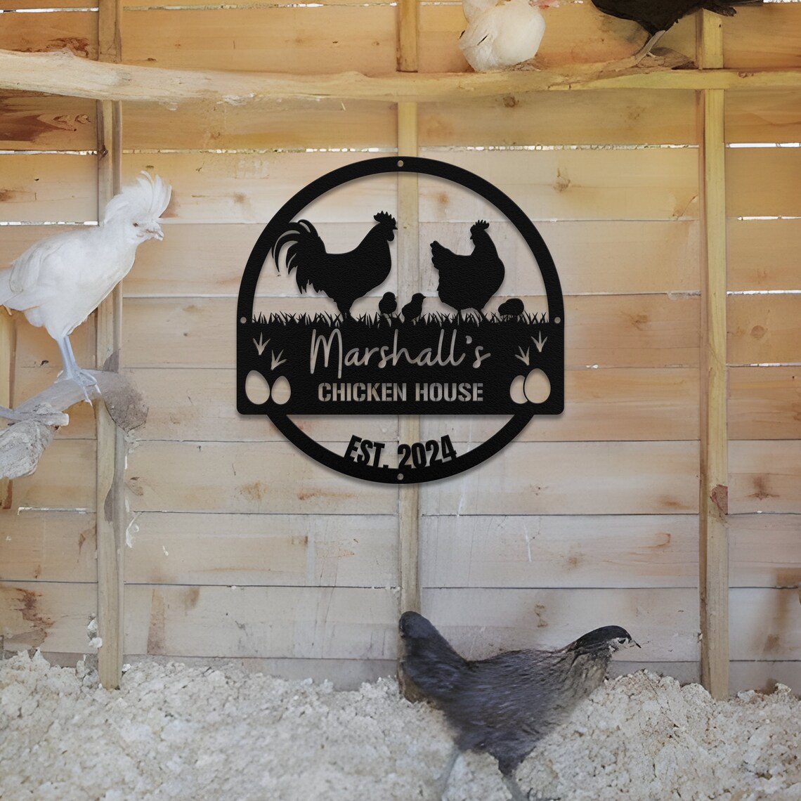 Custom Chicken Farm Metal Sign, Personalized Chicken Farm Sign, Farm ...