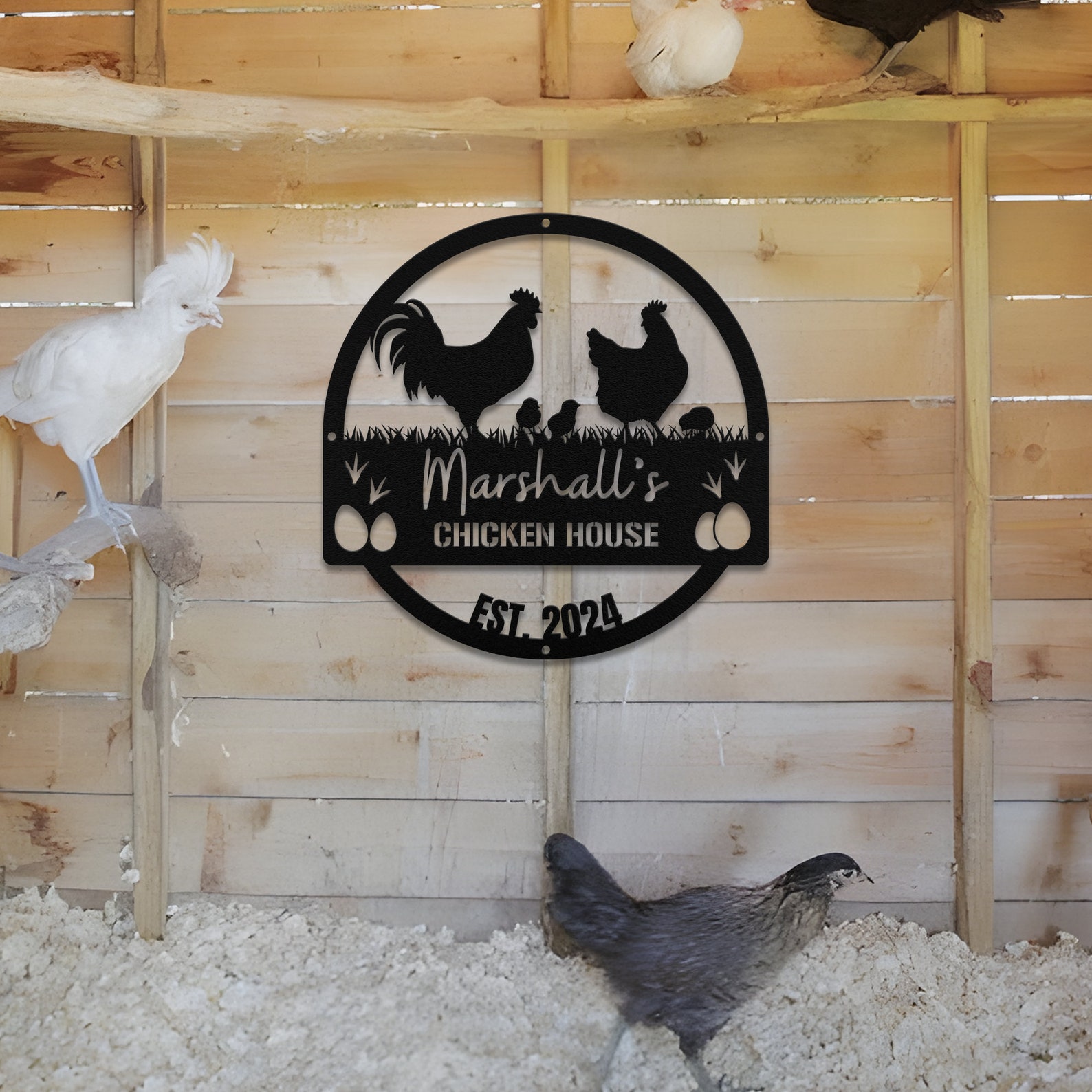 Custom Chicken Farm Metal Sign, Personalized Chicken Farm Sign, Farm ...