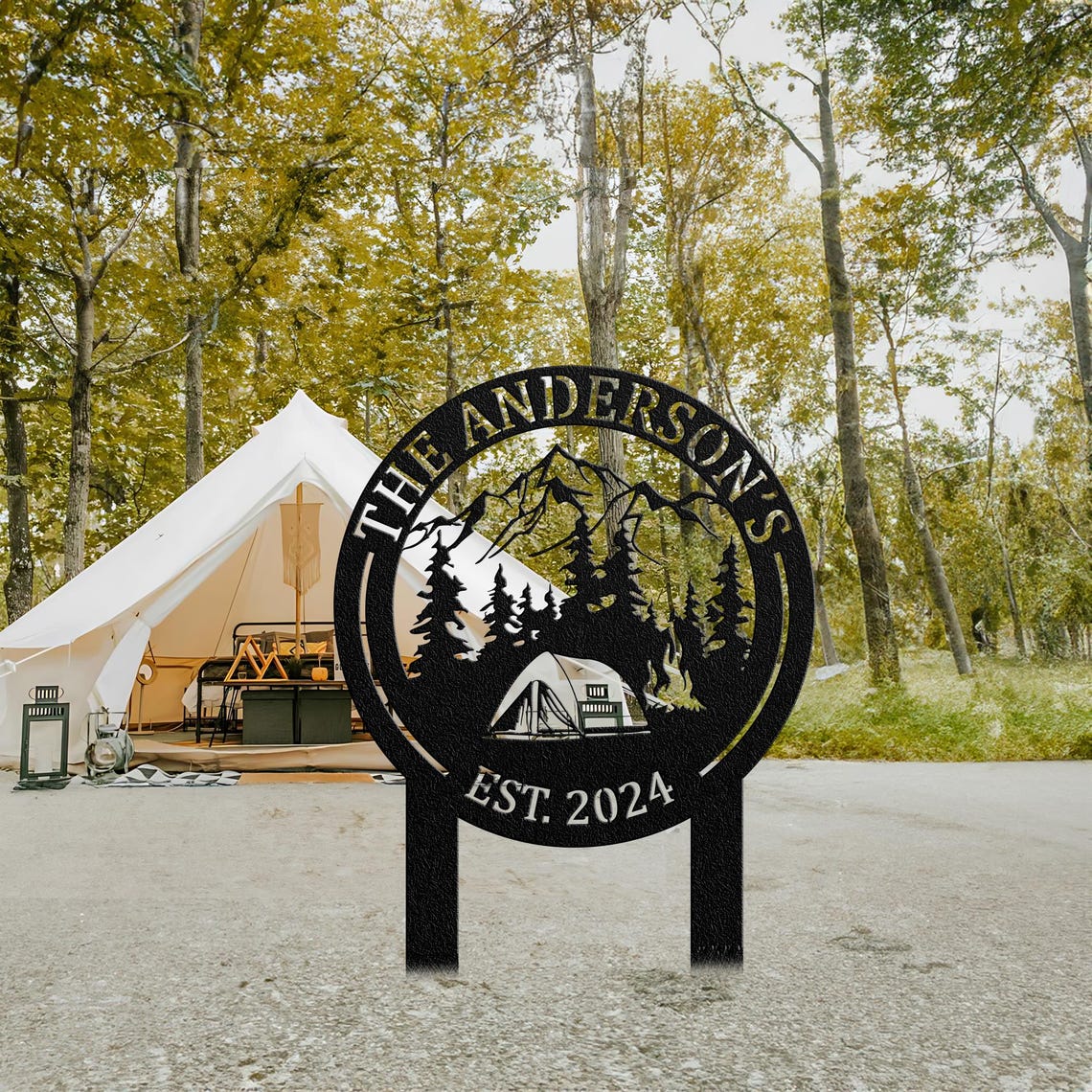 Custom Campfire Metal Sign, Metal Outdoor Sign, Personalized Camping ...