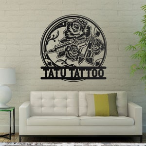 Personalized Tattoo Machine Metal Sign With LED Light, Tattoo Artist ...