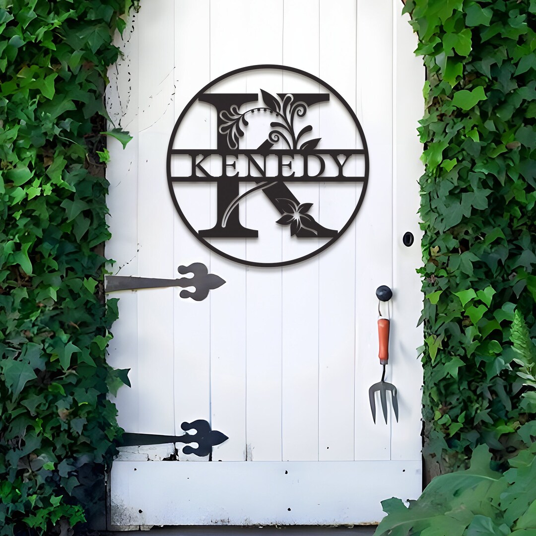 Metal Monogram Sign, Custom Metal Sign, Metal Name Sign, Initial Sign ...