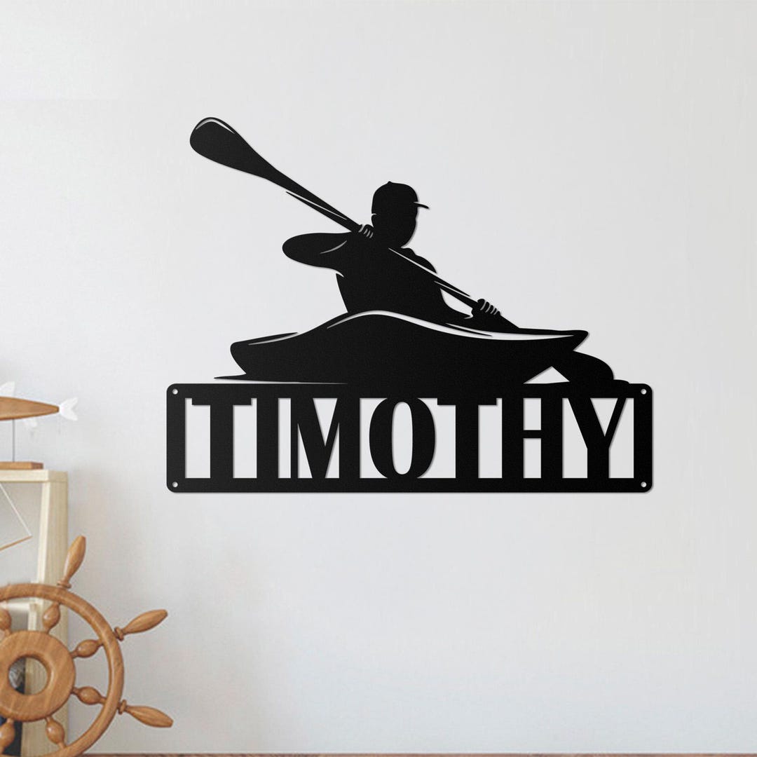 Custom Kayak Custom Name Sign, Great Outdoor Kayak Sign With Led Light ...