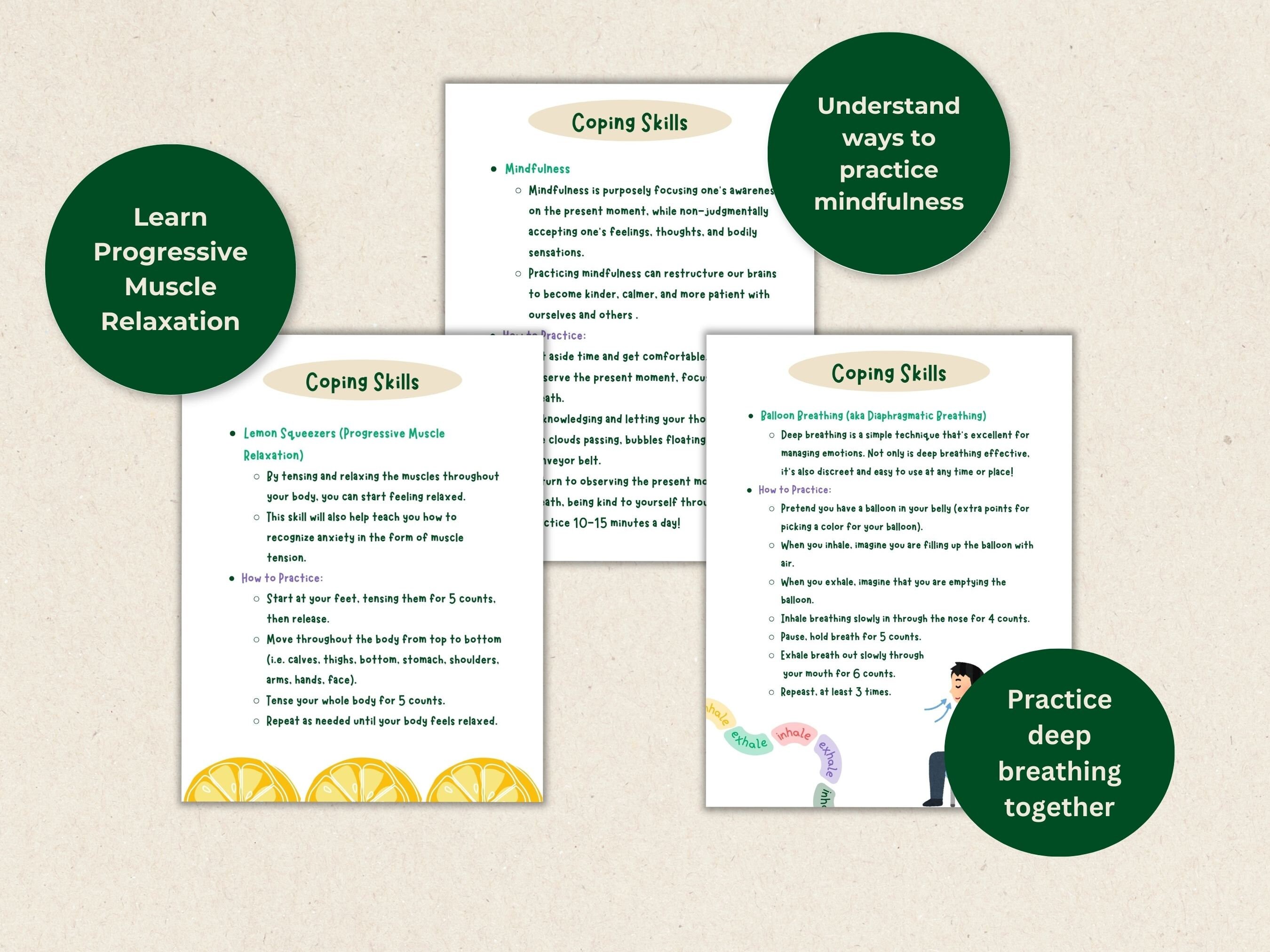 Coping Skills Therapy Worksheets, Anxiety Worksheets, CBT, Anxiety ...
