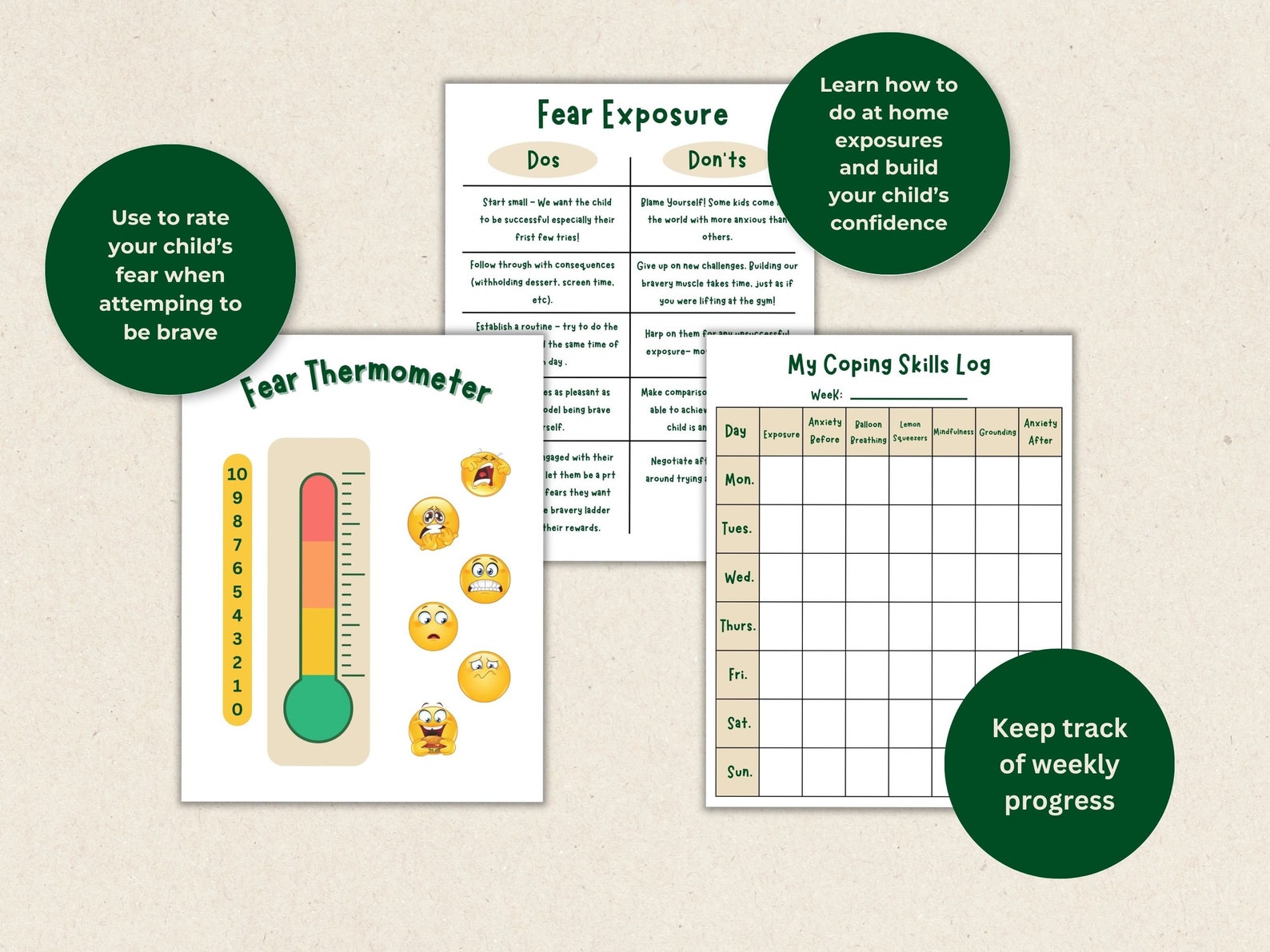 Anxiety Worksheets, Anxiety Relief, CBT Worksheets, Child Anxiety ...