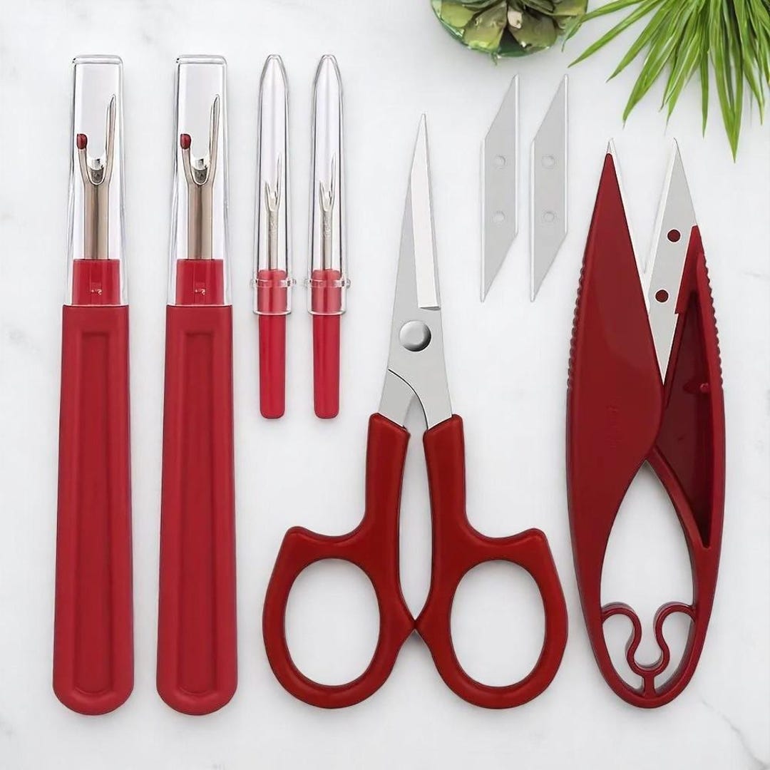 Elegant Red Seam Ripper and Sewing Tool Set, Sewing Supplies, Sewing ...