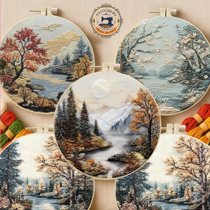 Embroidery Landscape - Etsy