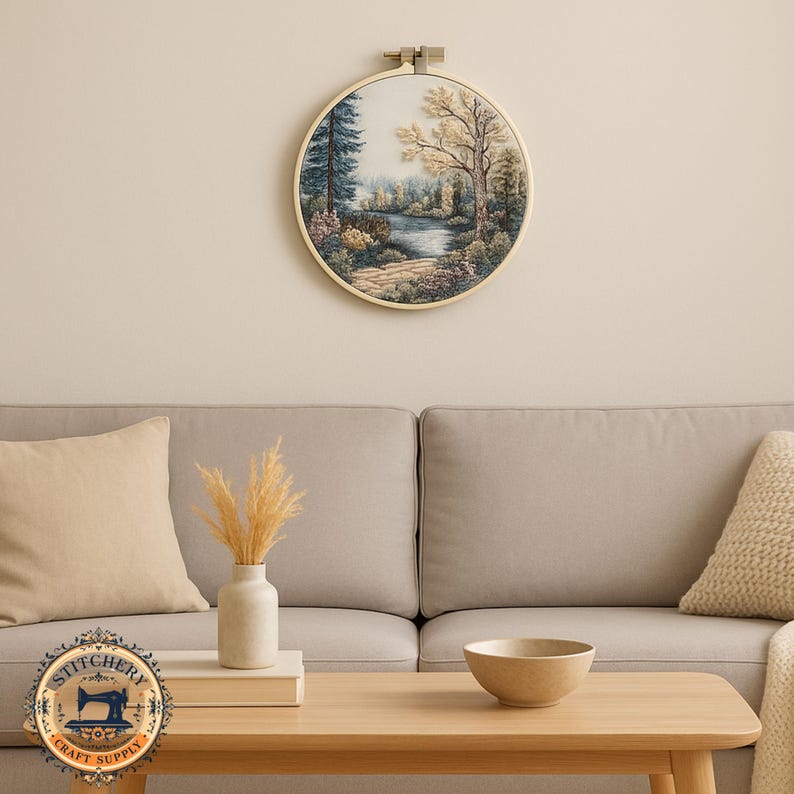 Scenery Embroidery Kit | Modern Cross Stitch Kit for Home Decoration ...