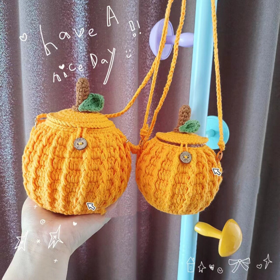 Crochet Bag, Crochet, Amigurumi Crochet Pumpkin, Crochet Plushie ...