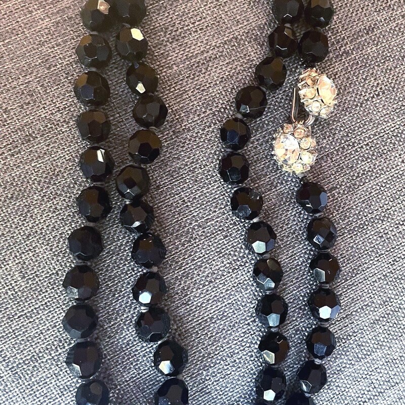 Jet Bead Necklace - Etsy