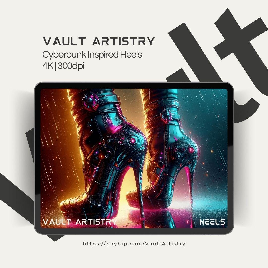 Cyberpunk Digital Art Collection: Heels 4K - Etsy