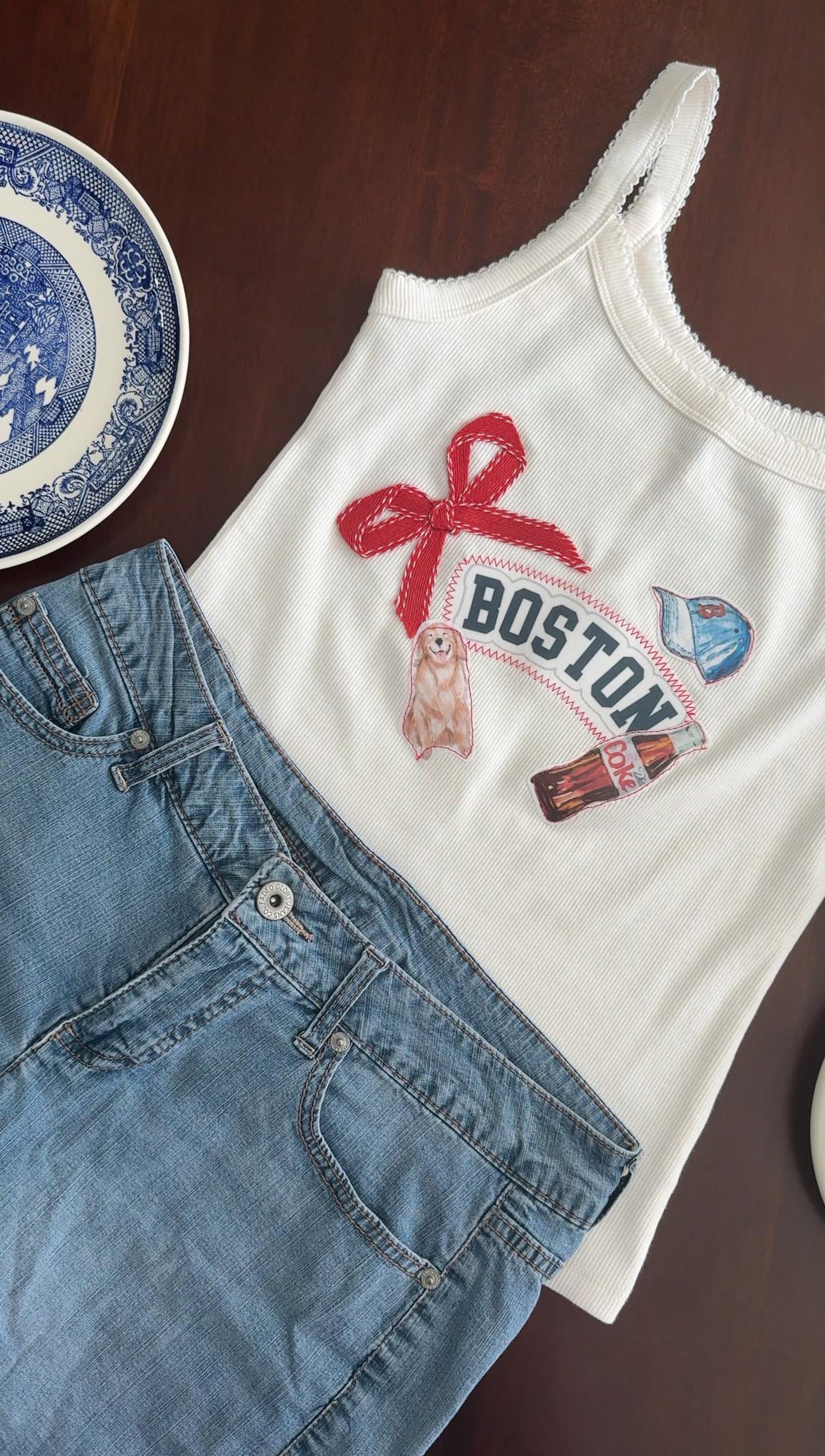 Handmade Patchwork Boston Tank Top - Etsy