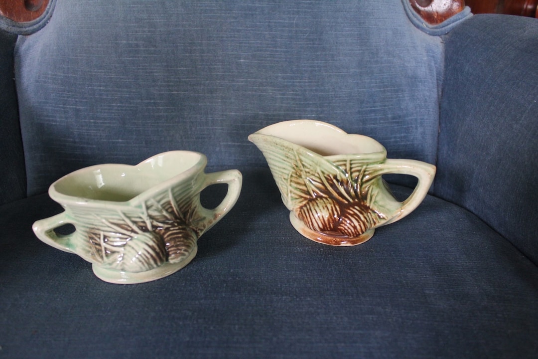 Mccoy Ivy Twig Tea Cup Set - Sugar and Cream Cups - Etsy