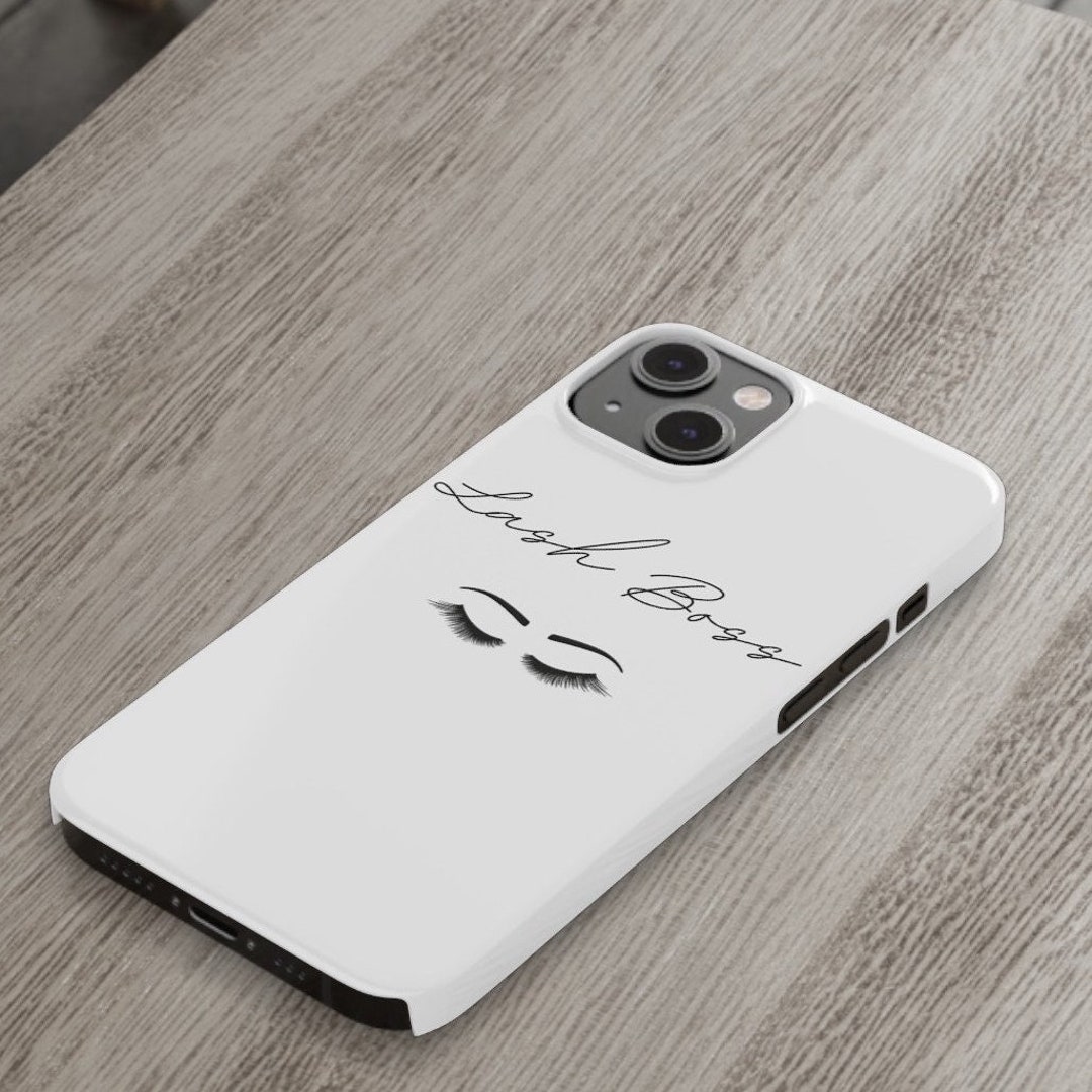 Lash Tech Boss Artist Extensions Eyelashes White Slim Phone Case iPhone ...