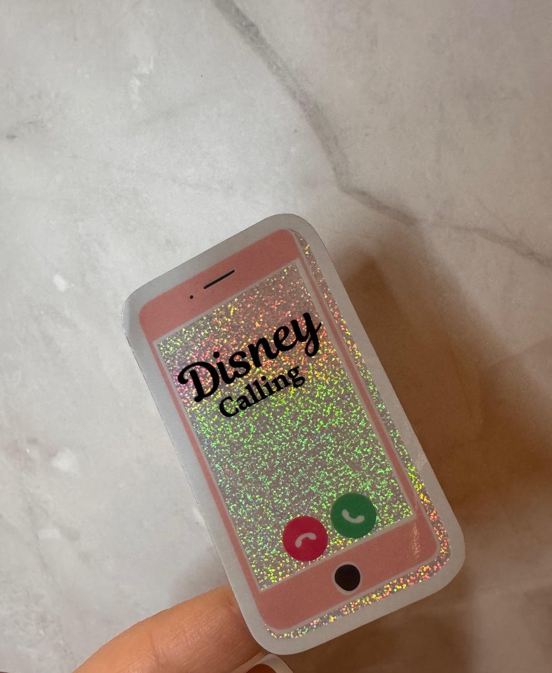 Disney Calling Glitter Sticker, Easy Peel, Water Resistant! - Etsy