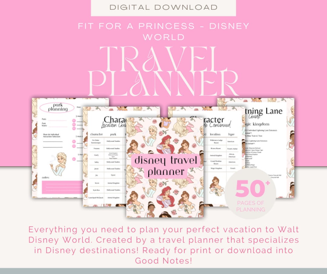2026 Princess Themed WDW Digital/printable Travel Planner - Etsy