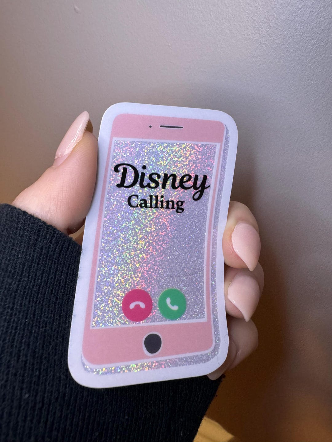 Disney Calling Glitter Sticker, Easy Peel, Water Resistant - Etsy