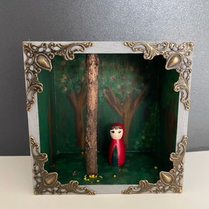 Little Red Riding Hood Miniature Scene 3D Original Art * Children's ...