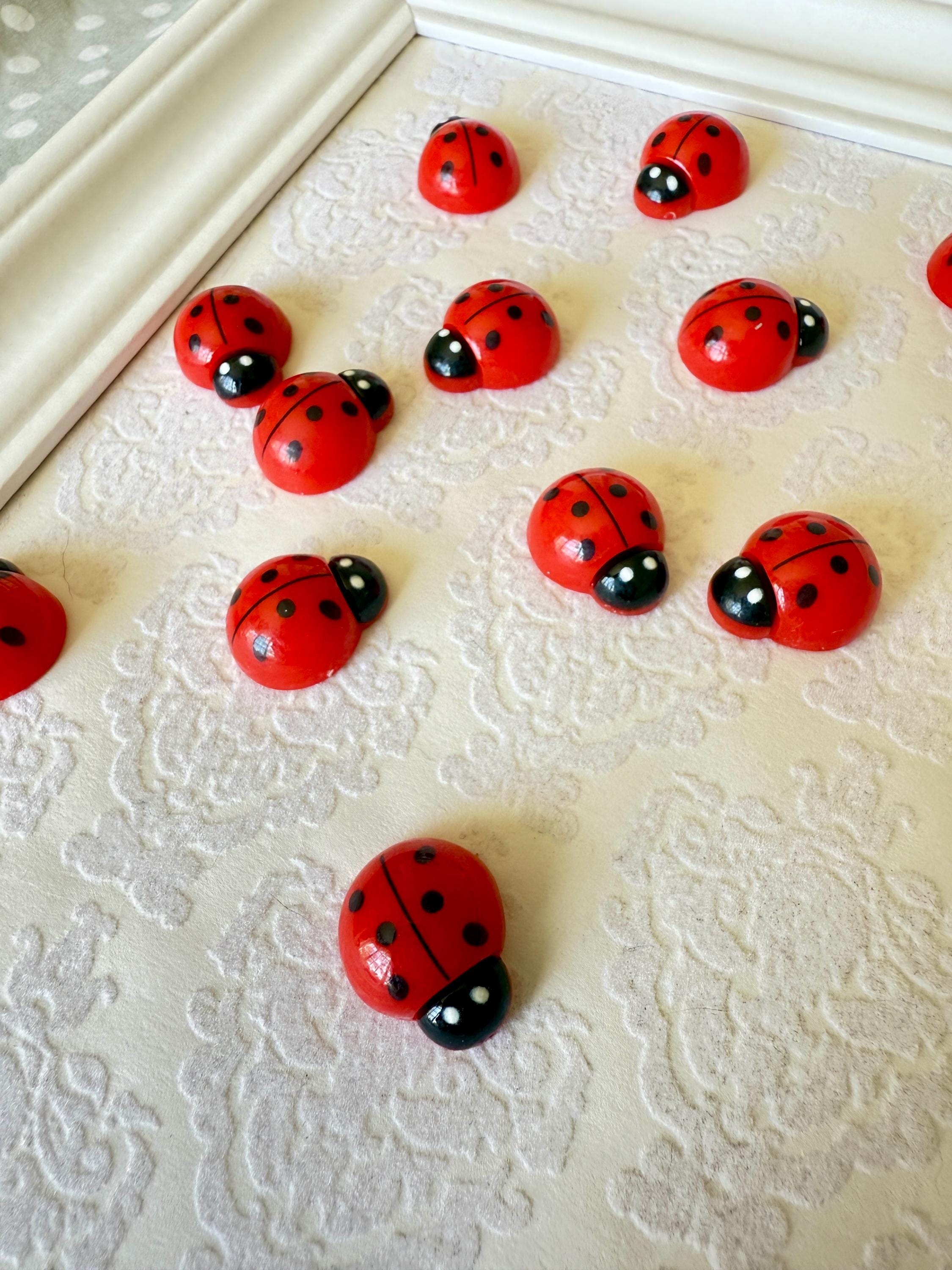 Big Red Ladybug Design Push Pins Set of 8 | Decorative Thumbtacks ...