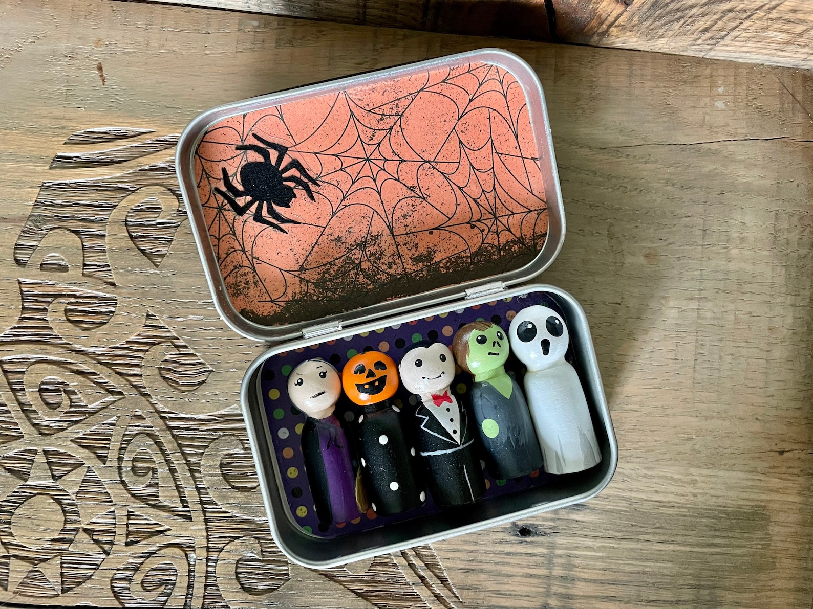 CLASSIC HALLOWEEN Monsters | Peg Doll | Boys or Girls Pretend Play Set ...