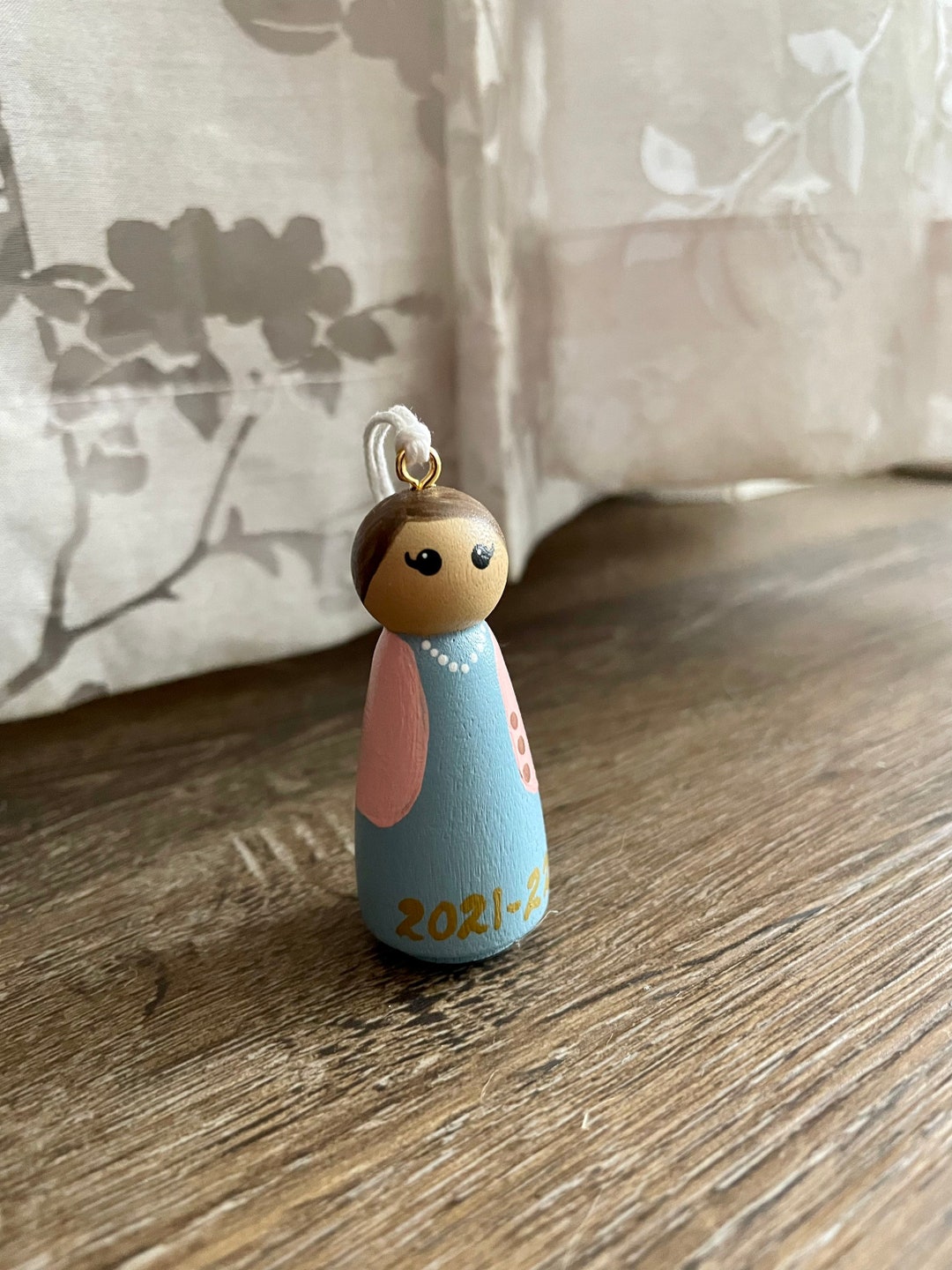 CUSTOM Teacher 2025-26 Wooden Peg Doll Figure or Ornament | Christmas ...