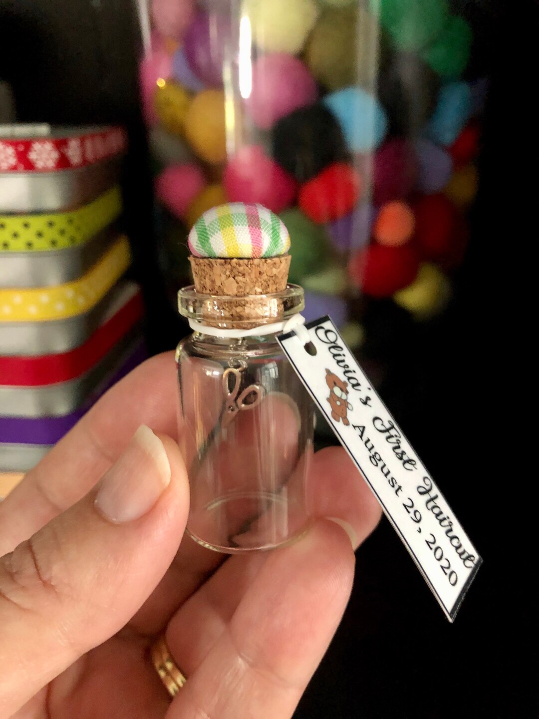 Baby's First Haircut Keepsake Bottle, Curl Keeper, Shower Gift ...