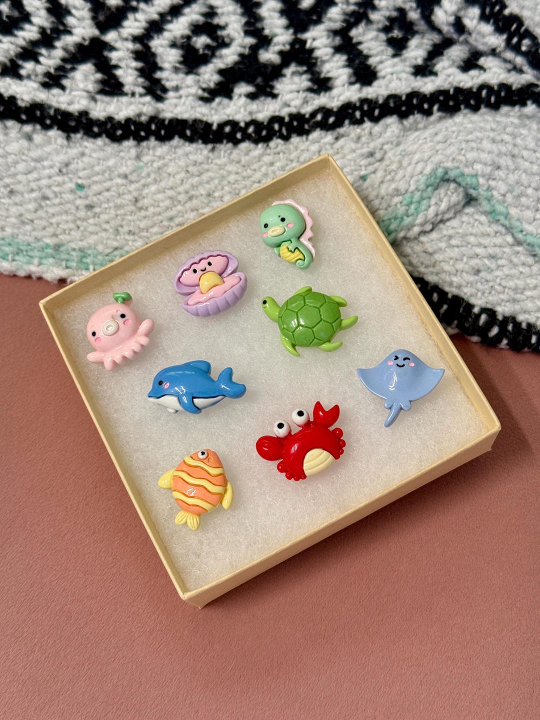 Sea Creatures Animals Push Pins Set of 8 or 12 | Decorative Thumbtacks ...