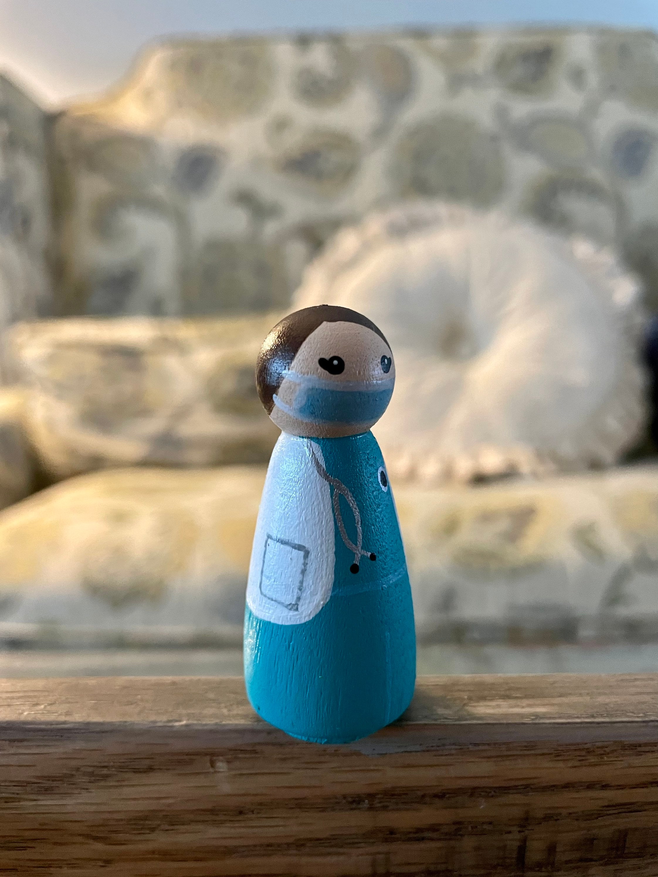 Doctor Peg Doll | Ornament or Figure | Surgeon | Pediatrician | Cute ...