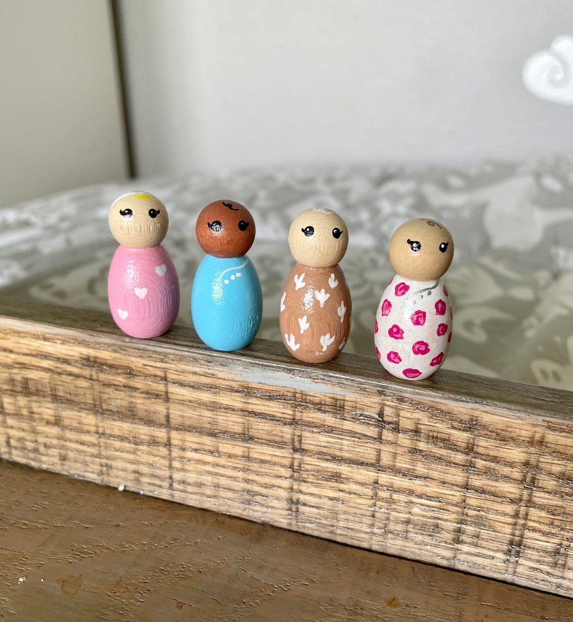 Baby Peg Doll Little Toys or Decor Gender Reveal Custom - Etsy