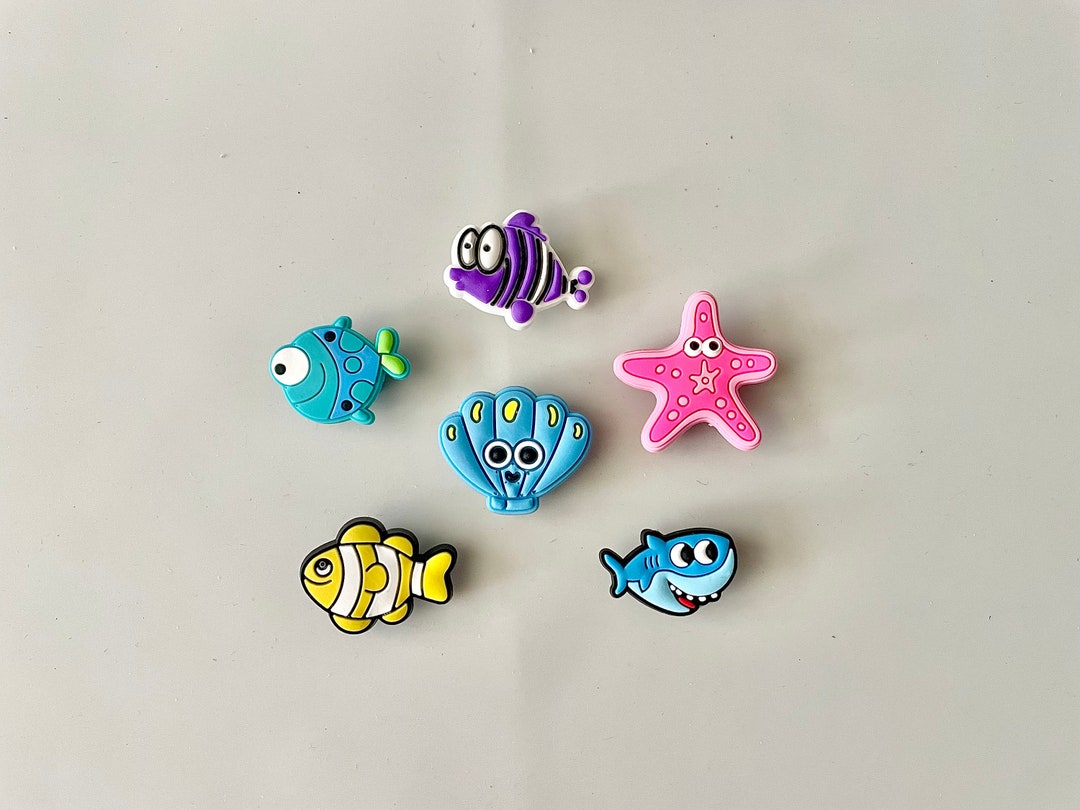 Sea Life Croc Charms Kids STEM Under the Sea Set of 5 Shark Fish Shell ...