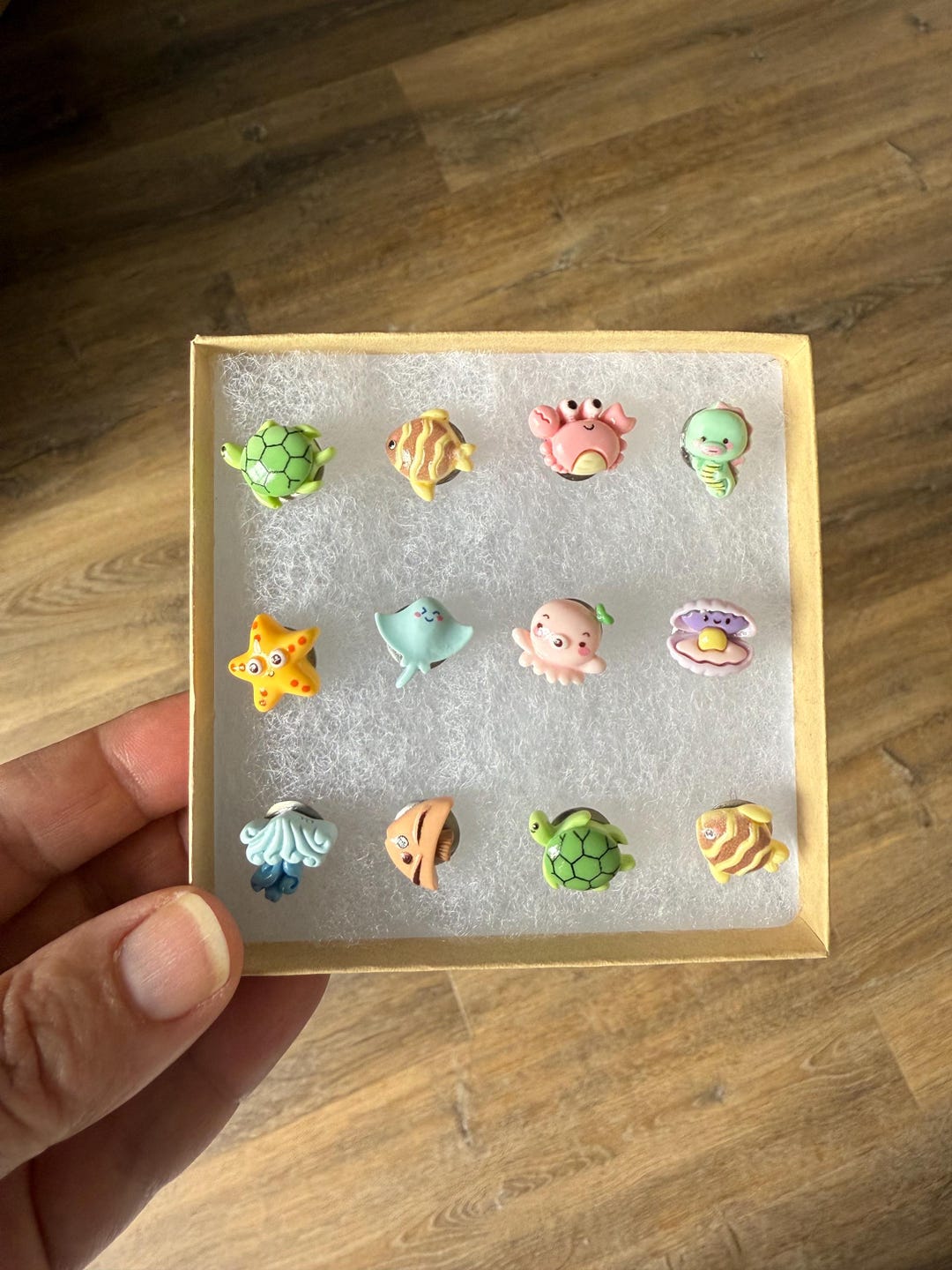 Sea Creatures Animals Push Pins Set of 12 | Decorative Thumbtacks ...