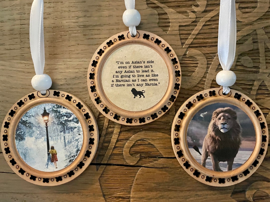 Narnia Inspired Set of 3 Christmas Ornaments | Book Movie Illustrations ...