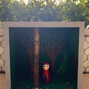 Little Red Riding Hood Miniature Scene 3D Original Art - Etsy