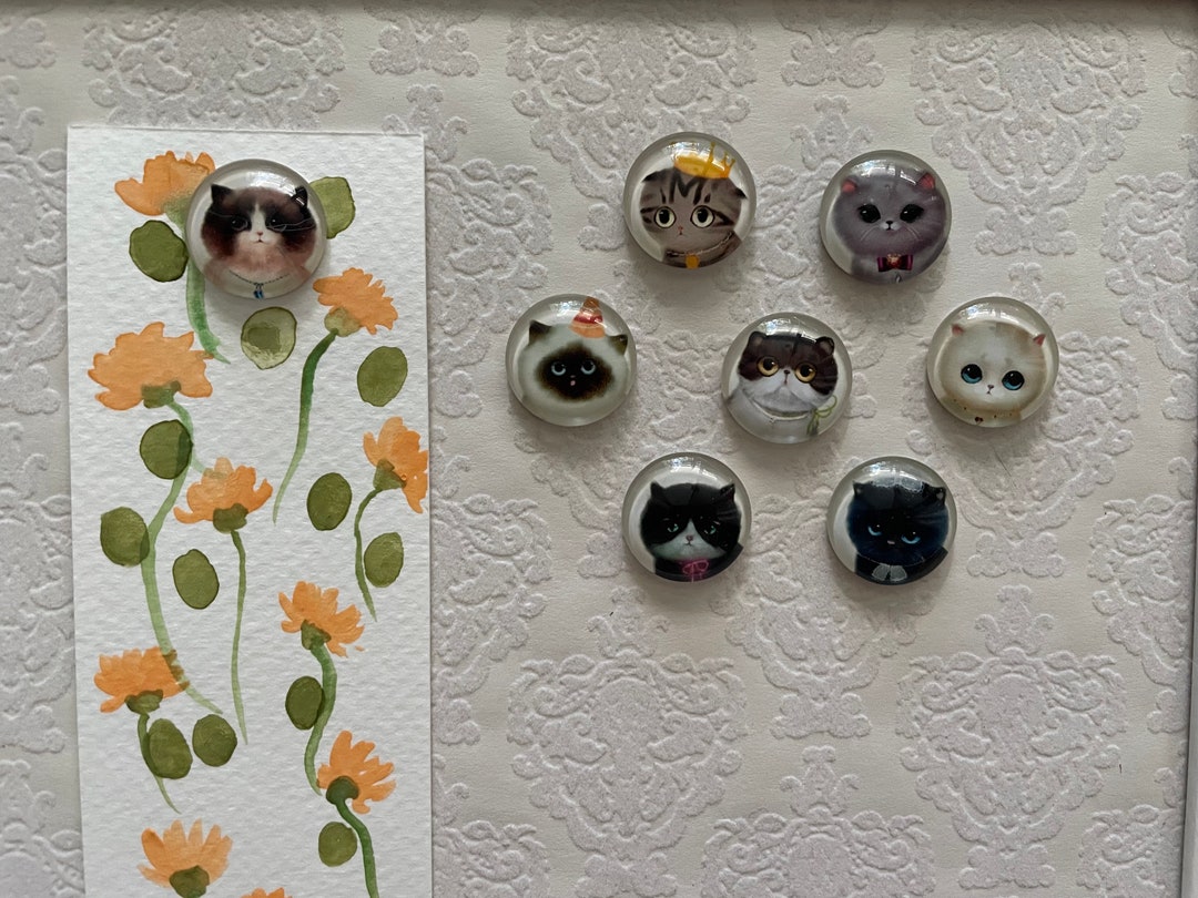 Party Cats Push Pins Thumbtacks Set | Cute | Memo Bulletin Message Cork ...