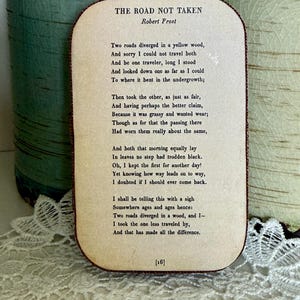 The Road Not Taken Poem Storage Tin Wallet | Purse Organizer | Writers ...