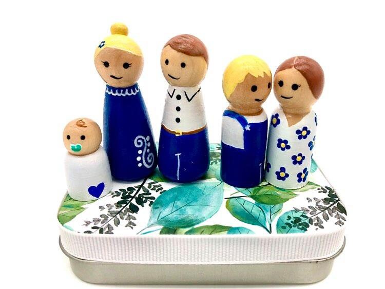 Sweet Family Peg People Dolls House Pretend Play Set in Themed | Etsy