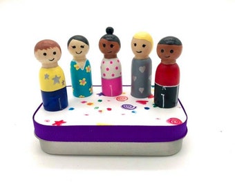 Sweet Family Peg People Dolls House Pretend Play Set in Themed | Etsy