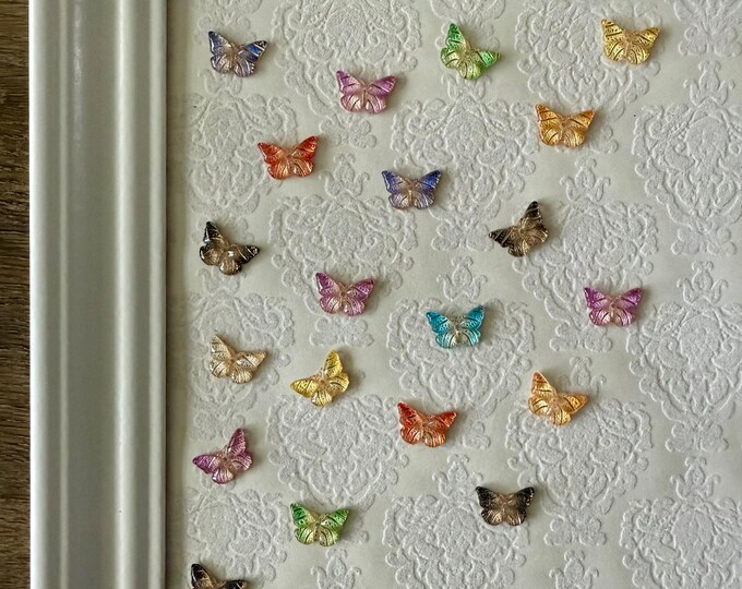 Butterfly Sparkle 12 Push Pins | Decorative Nature Thumbtacks ...