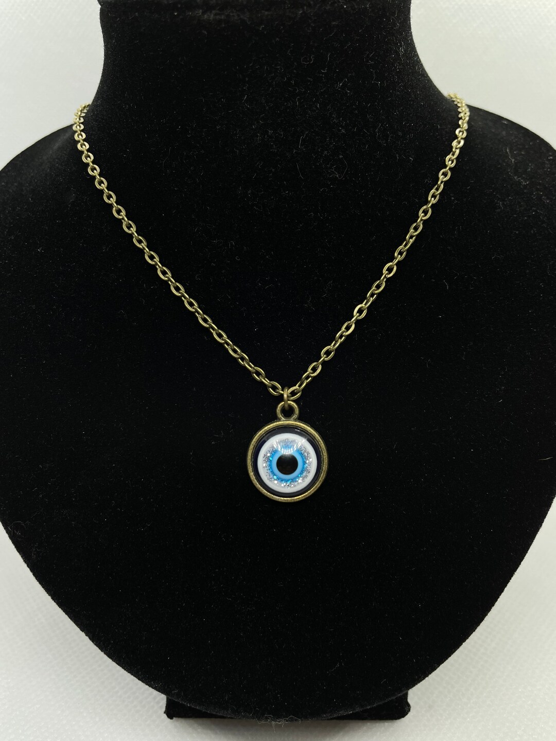Evil Eye of Protection Gifts for Her Pendant Necklace Antique Bronze - Etsy