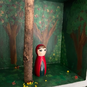 Little Red Riding Hood Miniature Scene 3D Original Art - Etsy