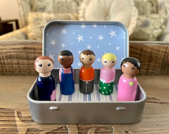 Sweet Family Peg People Dolls House Pretend Play Set in Themed | Etsy