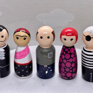 Iconic Artists Peg Dolls Kahlo Pollock Warhol Kusama Dali Art ...